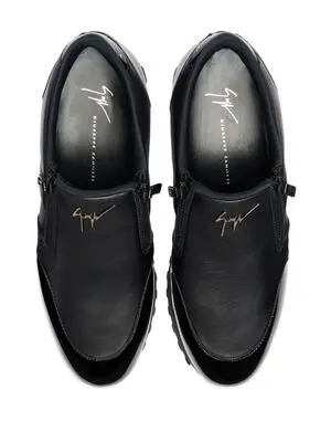 GIUSEPPE ZANOTTI Ilde Run Double-zip Low-top Sneakers - Black
