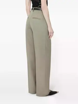 ANINE BING Carrie Pleat-detail Wool Trousers