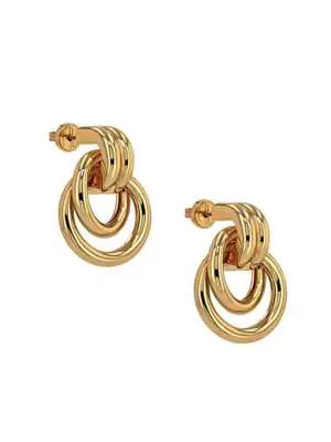 ANINE BING Double Knot Drop Earrings