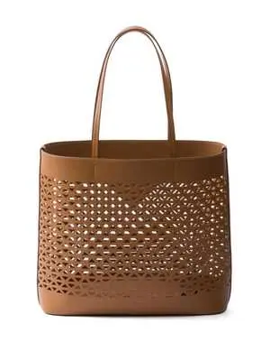 Prada Leather Tote Bag - Brown