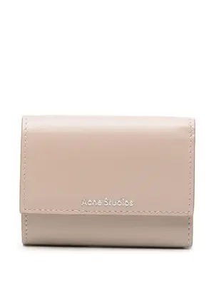 Acne Studios Logo-lettering Leather Wallet - Neutrals