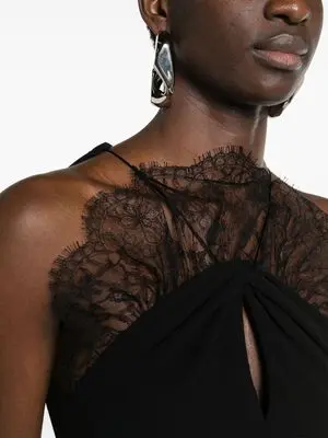 Givenchy Lace Appliqué Halterneck Midi Dress