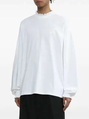 Random Identities Ruffled Cotton Sweatshirt