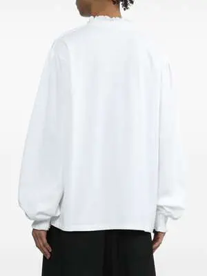 Random Identities Ruffled Cotton Sweatshirt
