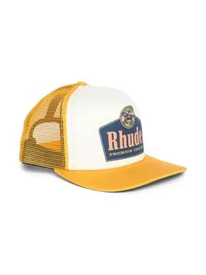 Rhude Logo-print Cotton Trucker Cap
