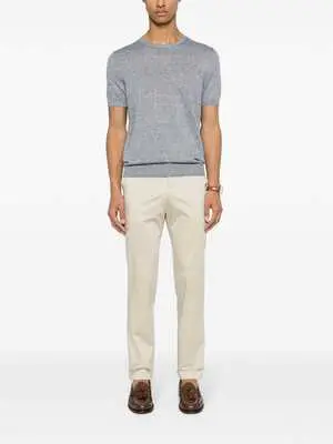 PT TORINO Pressed-crease Slim-fit Tailored Trousers - Neutrals