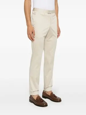 PT TORINO Pressed-crease Slim-fit Tailored Trousers - Neutrals