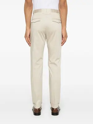 PT TORINO Pressed-crease Slim-fit Tailored Trousers - Neutrals