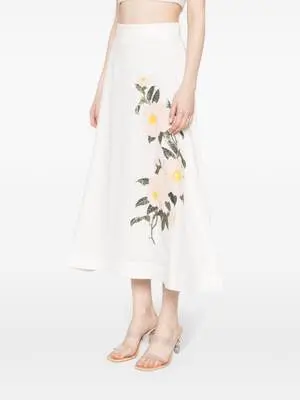 Zimmermann Natura Flare Midi Skirt