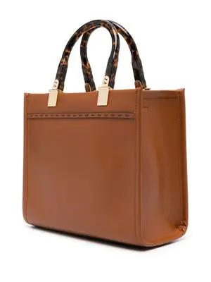 Fendi Small Sunshine Leather Tote Bag - Brown