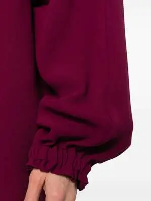 Fendi Cady Silk Minidress With Logo Plaque - Red