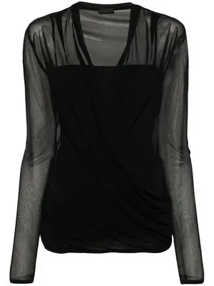 Givenchy Mesh Wrap Blouse