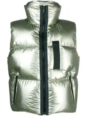 Givenchy Metallic-finish Down Gilet - Green