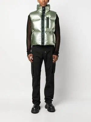 Givenchy Metallic-finish Down Gilet - Green