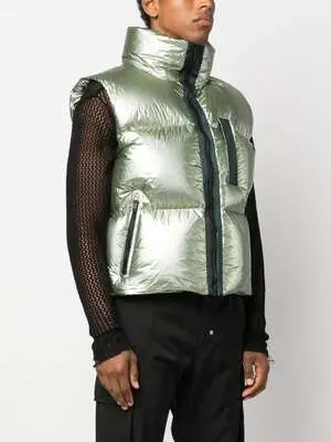 Givenchy Metallic-finish Down Gilet - Green
