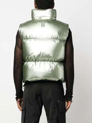 Givenchy Metallic-finish Down Gilet - Green