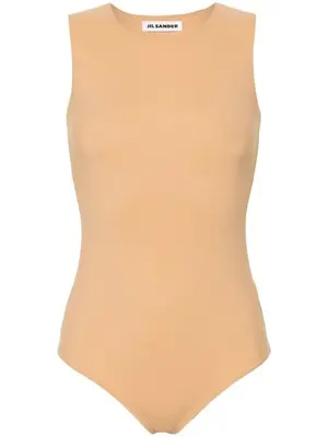 JIL SANDER Round-neck Sleeveless Bodysuit - Neutrals