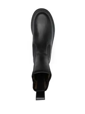 Fendi Domino Leather Ankle Boots