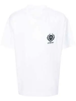 Givenchy Crest T-shirt In Cotton - White