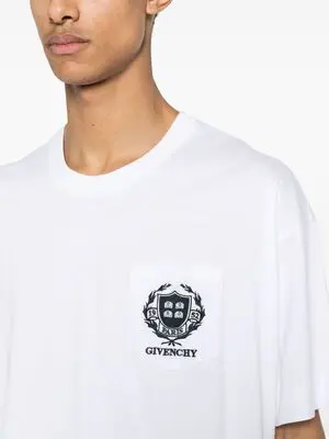 Givenchy Crest T-shirt In Cotton - White
