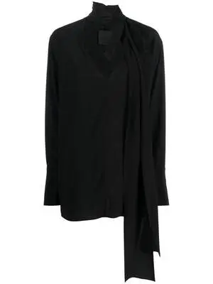 Givenchy Pussy-bow Silk Blouse - Black