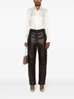 Fendi Ff-jacquard Silk Shirt - Neutrals