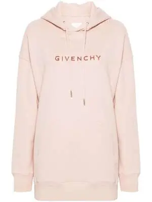 Givenchy 4g-motif Cotton Hoodie - Pink