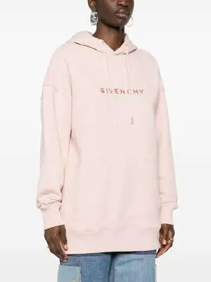 Givenchy 4g-motif Cotton Hoodie - Pink