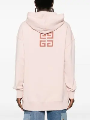 Givenchy 4g-motif Cotton Hoodie - Pink