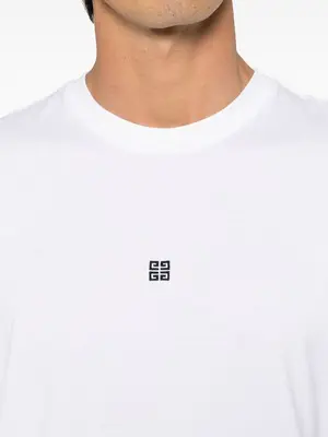 Givenchy Logo-embroidered Cotton T-shirt - White
