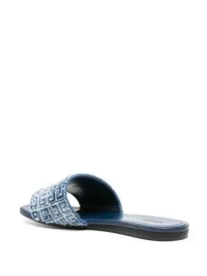 Givenchy 4g-monogram Distressed Slides