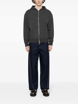 Givenchy Embroidered Logo Zip-up Hoodie