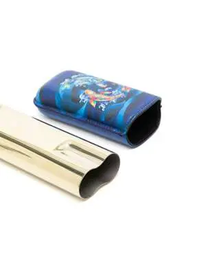 S.t. Dupont Koi Fish-print Leather Cigar Case