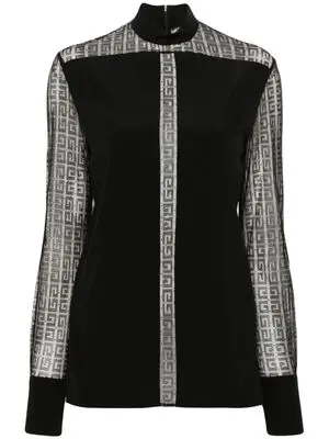 Givenchy 4g-pattern Silk Blouse