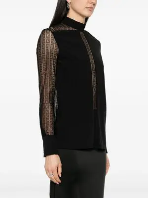 Givenchy 4g-pattern Silk Blouse