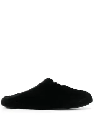 Givenchy Logo-plaque Shearling Slides