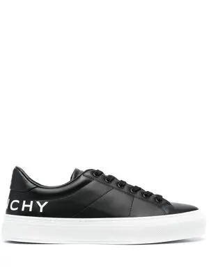 Givenchy Logo-print Leather Sneakers - Black