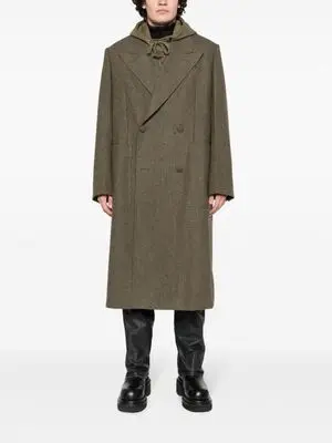 Givenchy Double-breasted Herringbone Wool Coat