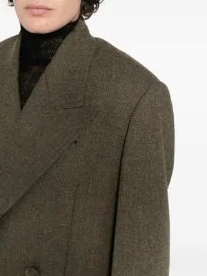 Givenchy Double-breasted Herringbone Wool Coat