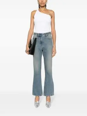 Givenchy 4g-motif Straight-leg Jeans - Blue