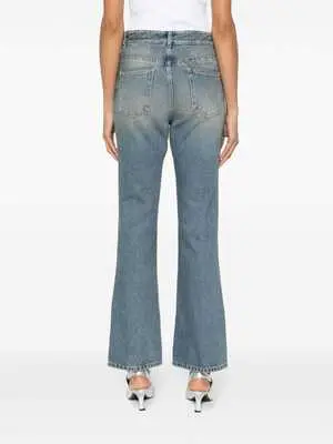 Givenchy 4g-motif Straight-leg Jeans - Blue