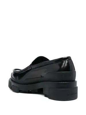 Givenchy Logo-plaque Leather Loafers - Black