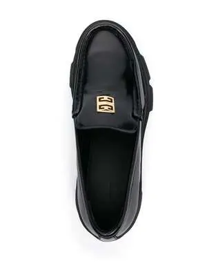 Givenchy Logo-plaque Leather Loafers - Black