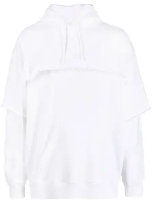 Givenchy Layered Drawstring Cotton Hoodie
