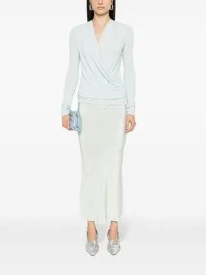 Givenchy V-neck Draped Blouse