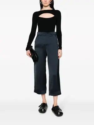 Max Mara Monza Satin Cropped Trousers