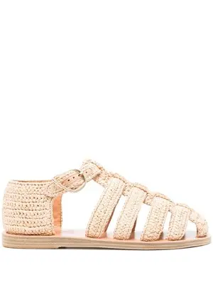 ANCIENT GREEK SANDALS Homeria Raffia Sandals - Neutrals