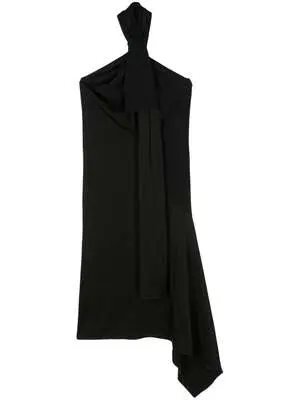 Givenchy Knot-detail Asymmetric Midi Dress - Black
