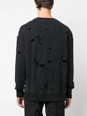 Givenchy Logo-print Distressed Sweatshirt