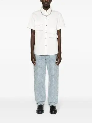Givenchy 4g-embossed Wide-leg Jeans